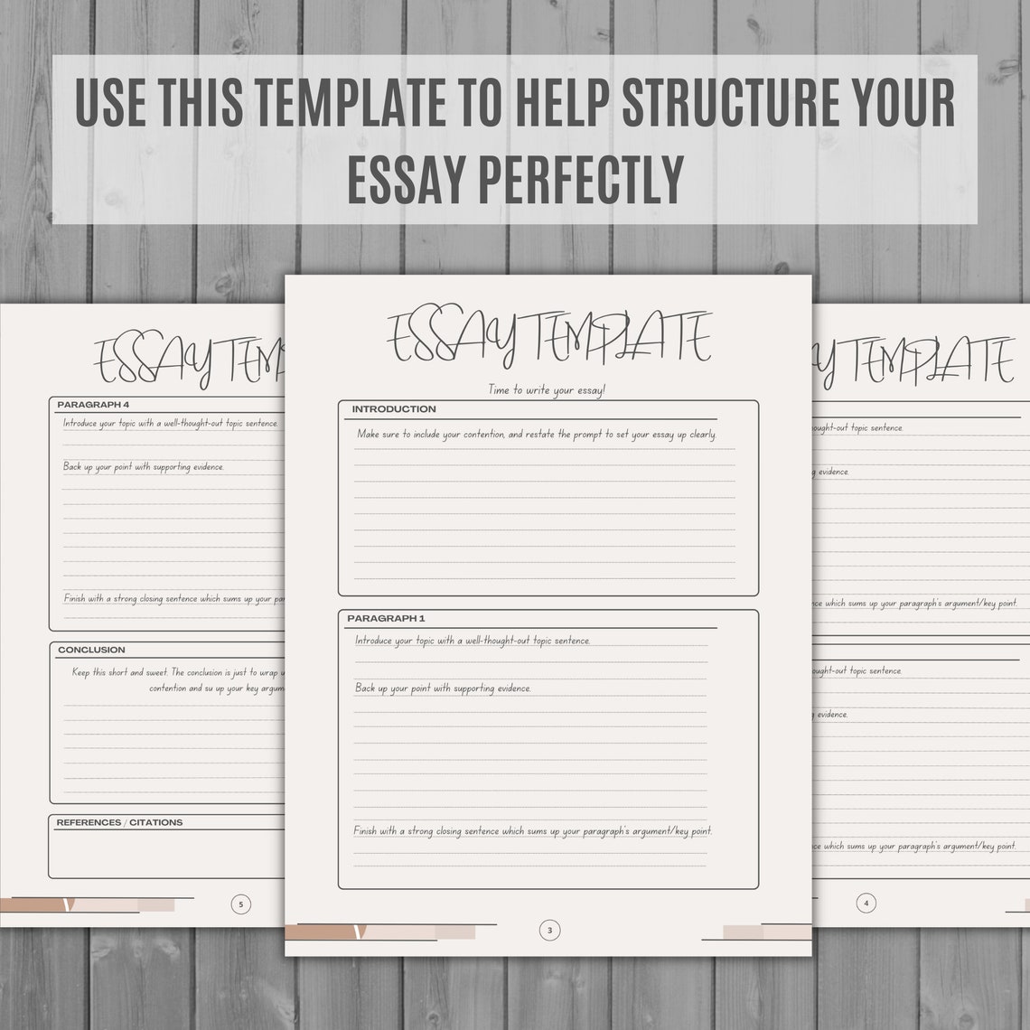 Essay Planner | Template and Structure Guide Bundle, Academic College ...