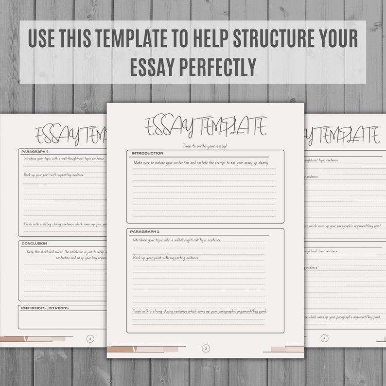 Essay Planner | Template and Structure Guide Bundle, Academic College ...