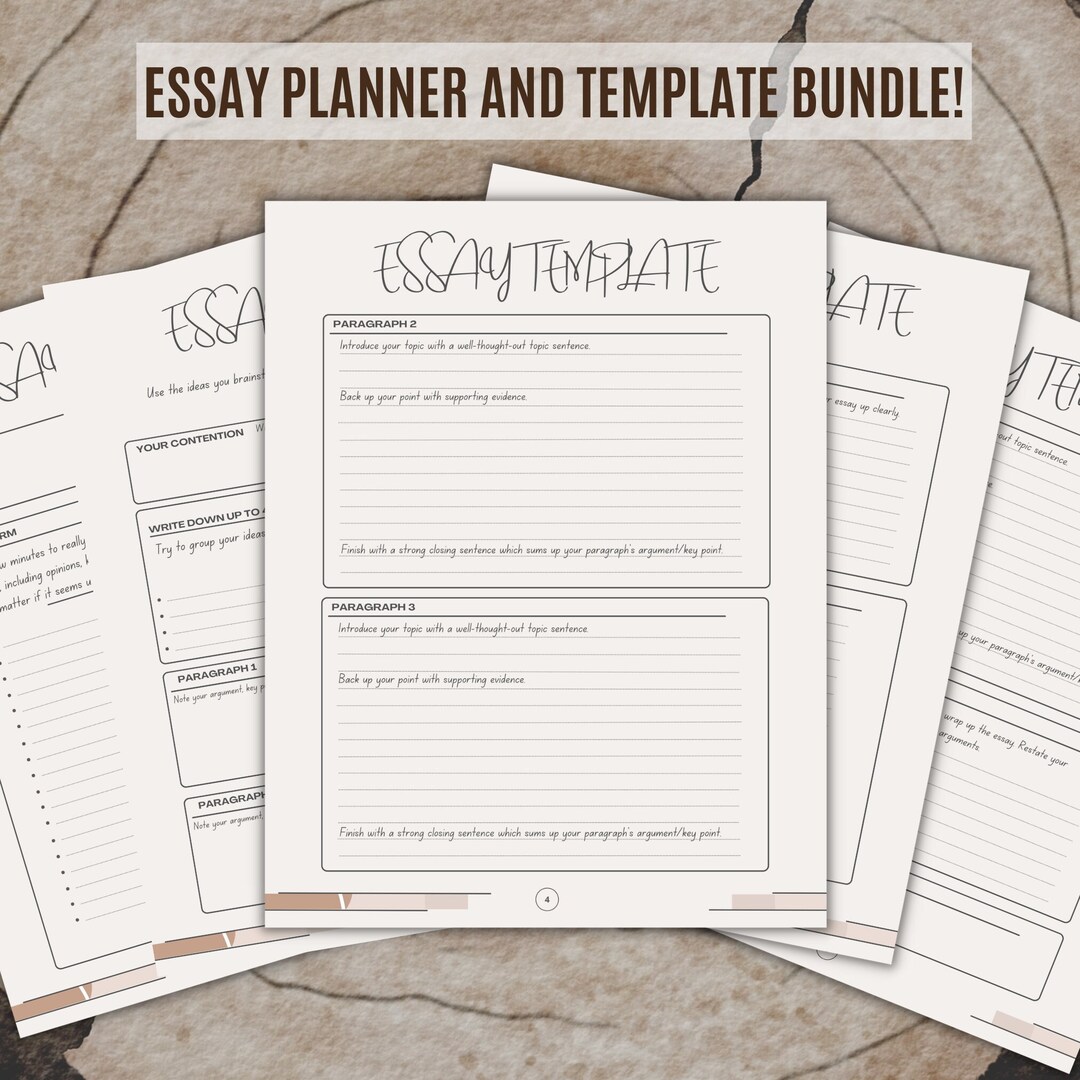 Essay Planner | Template and Structure Guide Bundle, Academic College ...