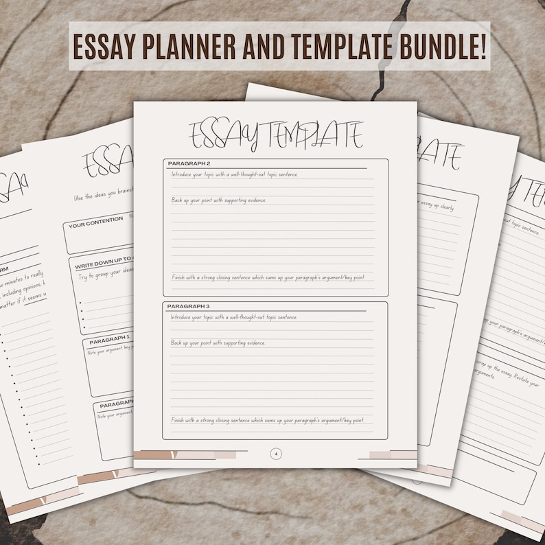 Essay Planner | Template and Structure Guide Bundle, Academic College ...