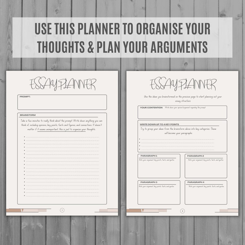 Essay Planner | Template and Structure Guide Bundle, Academic College ...