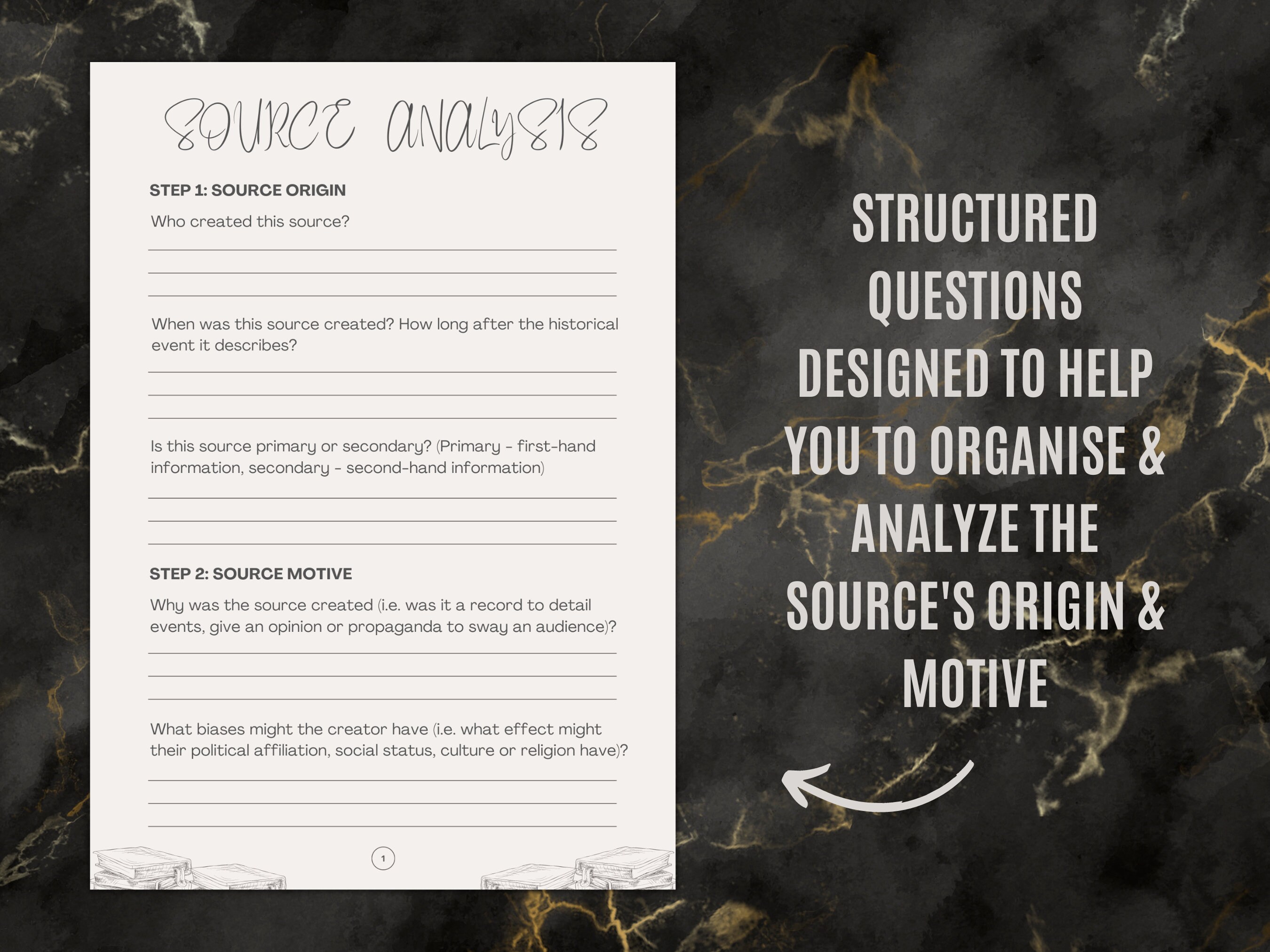 Source Analysis Worksheet & Planner Booklet History Analysis for ...