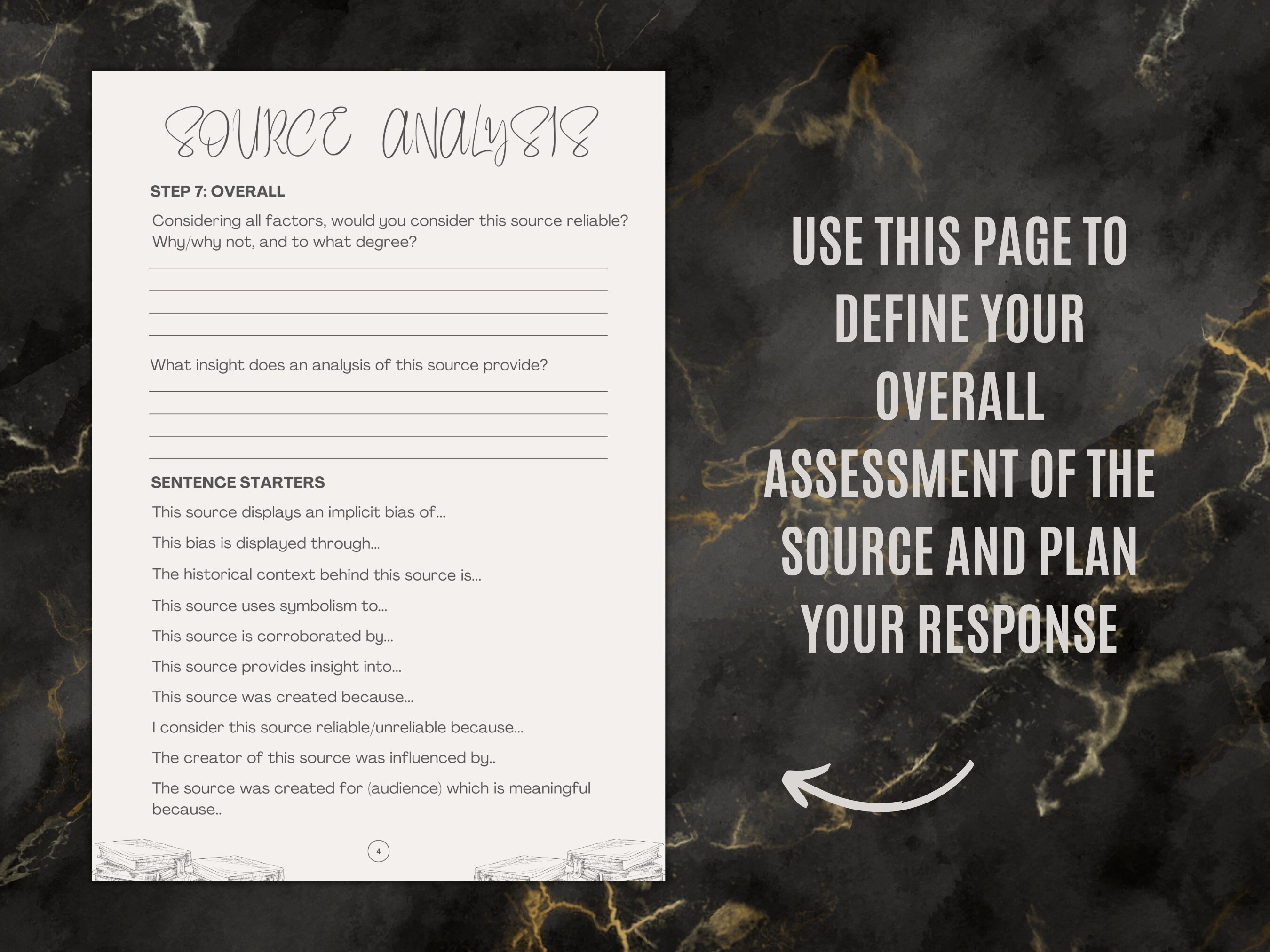 Source Analysis Worksheet & Planner Booklet History Analysis for ...