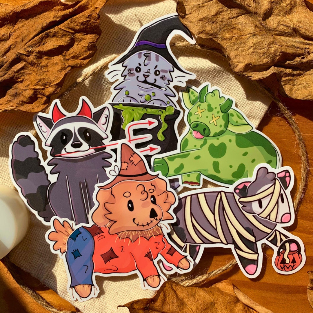 Costumed Critters Sticker Set V.2 || Water-resistant/waterproof 3in ...