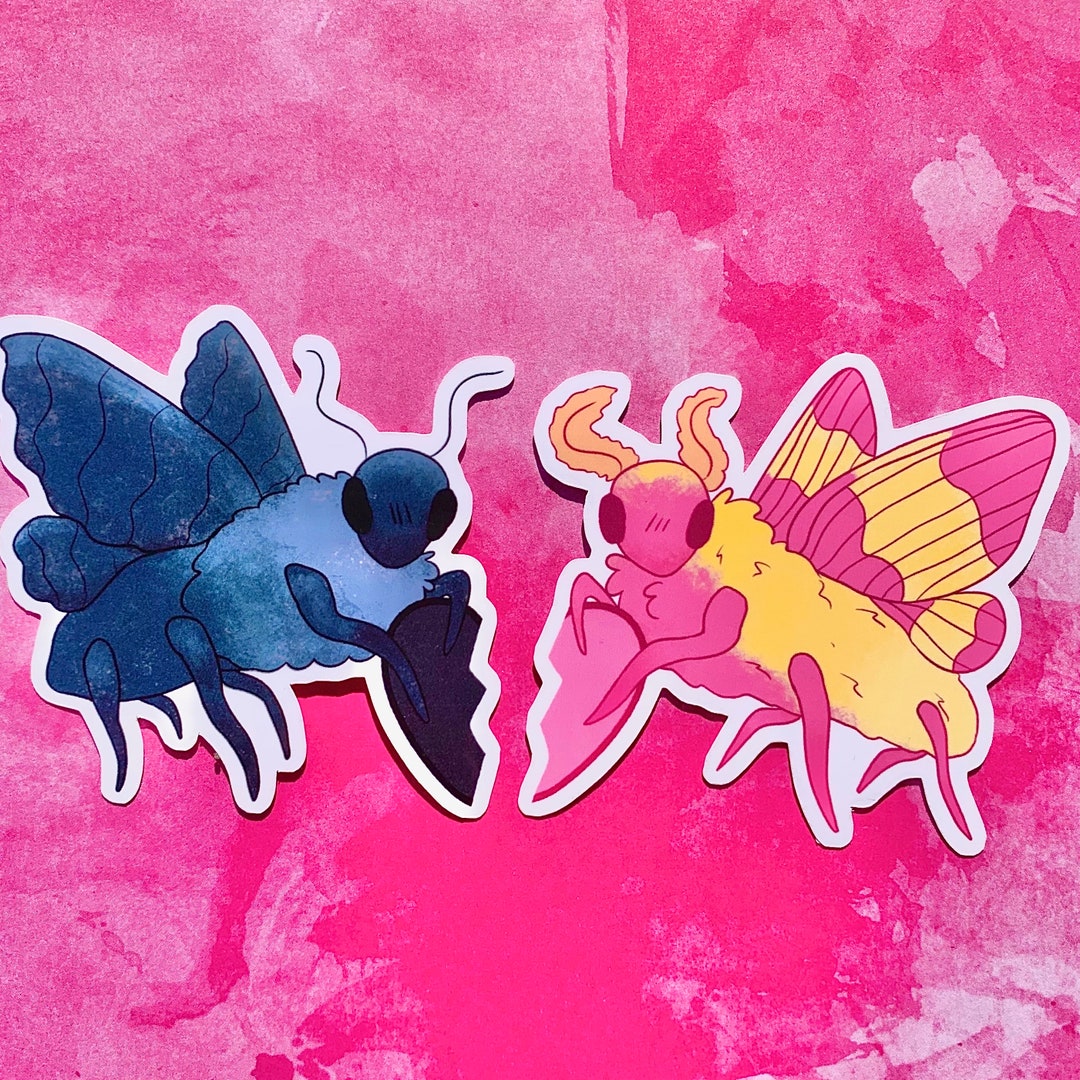 Matching Moth Couple || Water-resistant/waterproof Vinyl Matte 3in ...