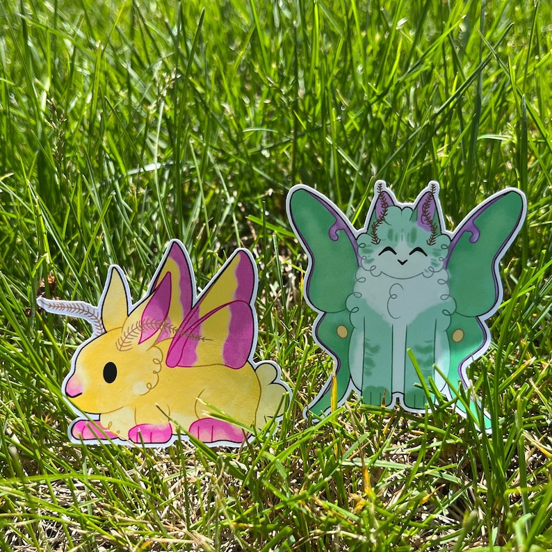 Mixed-up Moths Sticker Set || Water-resistant Animal Stickers for ...