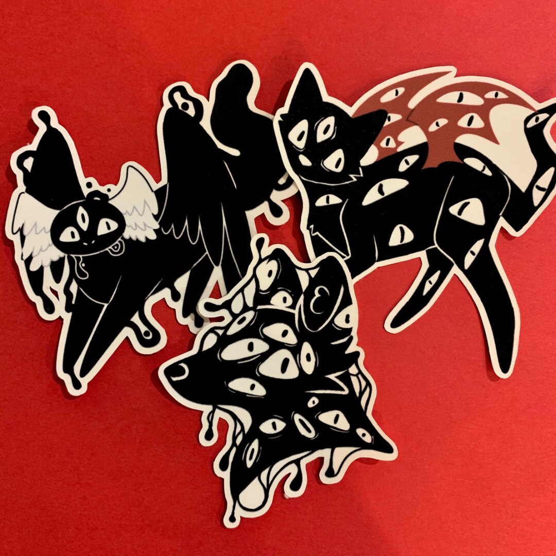 Creepy Creatures Sticker Set || Water-resistant/waterproof 3in. Vinyl ...