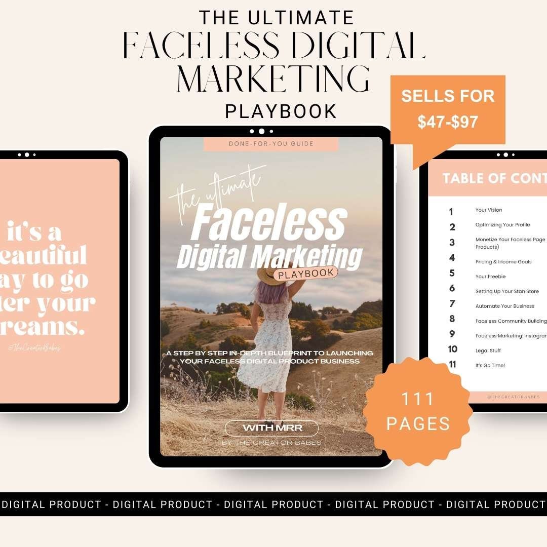 Ultimate Faceless Digital Marketing Playbook | Master Resell Rights ...