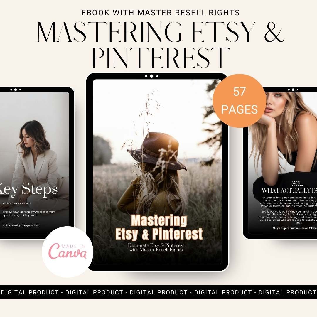 Mastering Etsy & Pinterest | Master Resell Rights | MRR | Done for You | DFY| Etsy Training ...