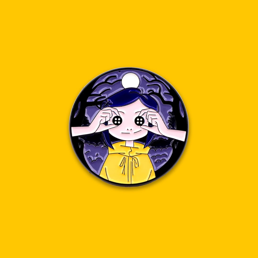 Coraline Enamel Pin Movie Horror Buttons Spooky Brooch Gift - Etsy