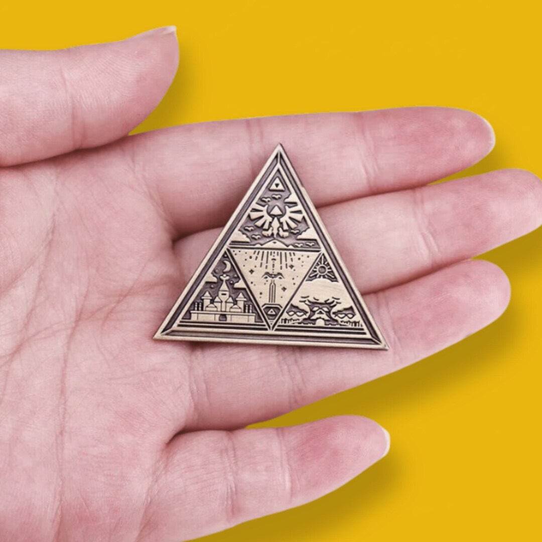 Legend of Zelda Triforce Gaming Enamel Pin Gamer Retro Gift BOTW TOTK ...