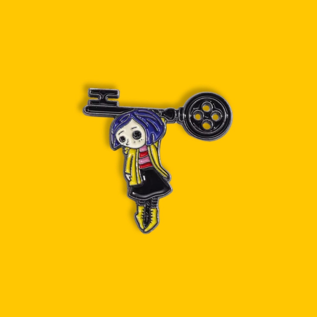 Coraline Enamel Pin Key Movie Horror Brooch Gift - Etsy