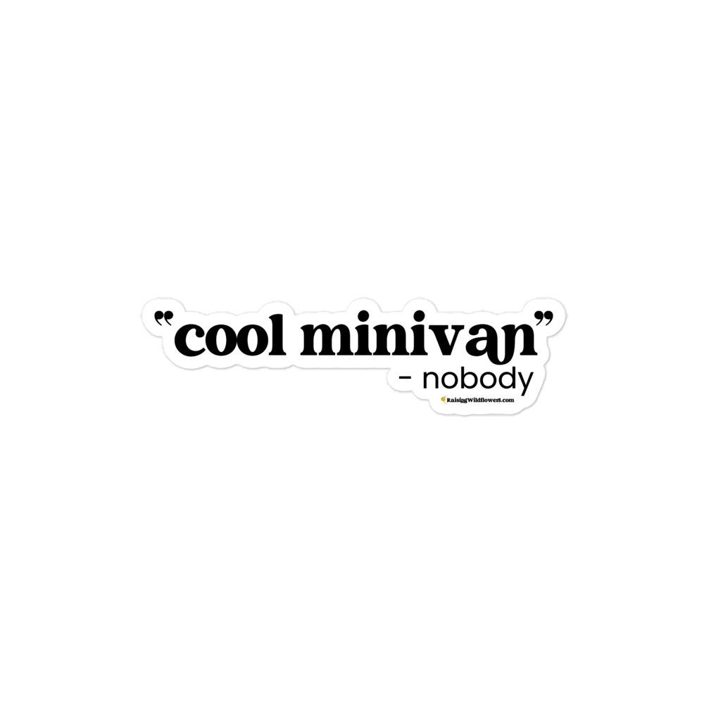 COOL MINIVAN Bumper Sticker | Decal | Water Bottle Sticker | Laptop ...
