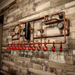 Steampunk Coat Rack - Retro Industrial Wall Art - Etsy