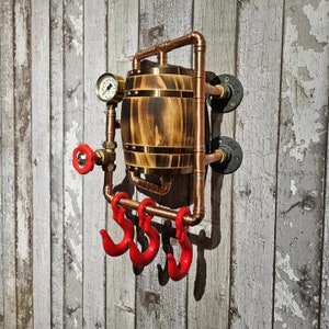Steampunk Coat Rack - Retro Industrial Wall Art - Etsy