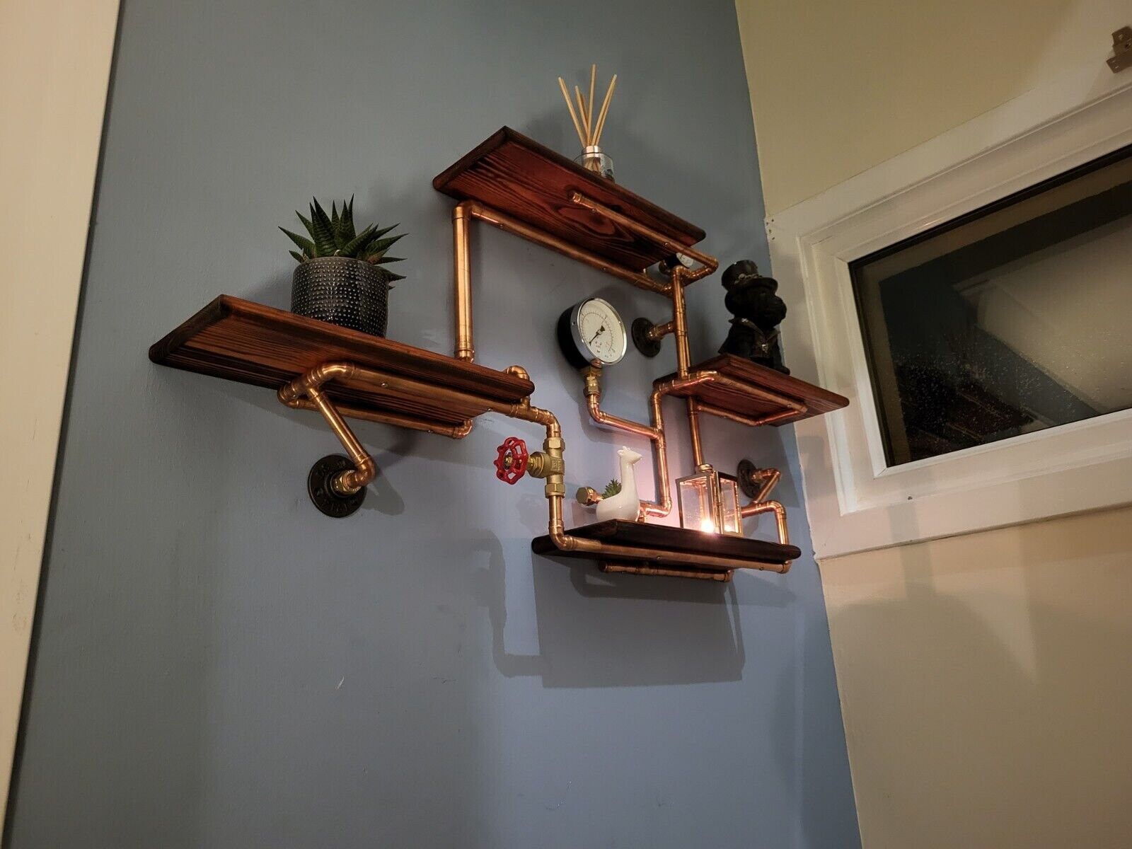 Brunel Steampunk Shelving Unit - Retro Industrial Wall Art - Etsy