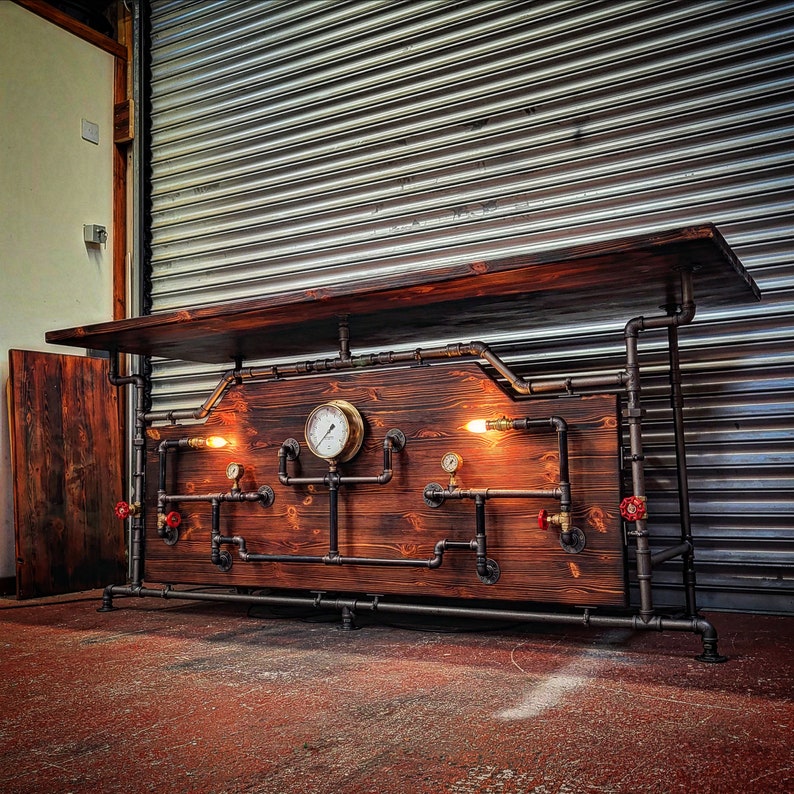 Unique Steampunk Inspired Display Art - the Dixon Industrial Table - Etsy