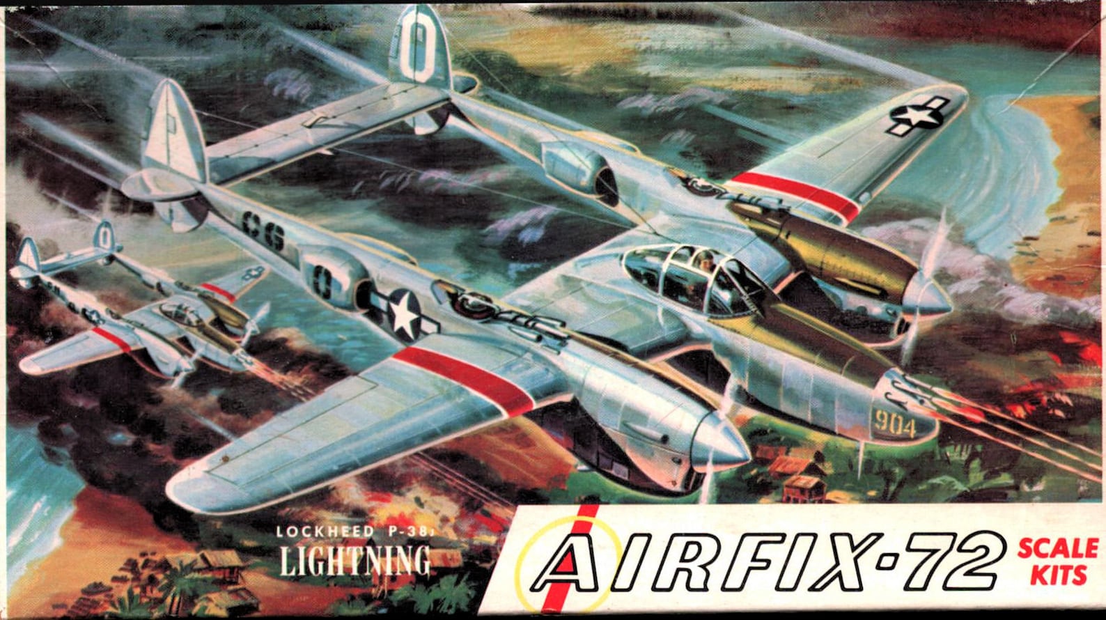 Model Airplane Kit Airfix 1/72 Lockheed P-38J Lightning WW2 - Etsy