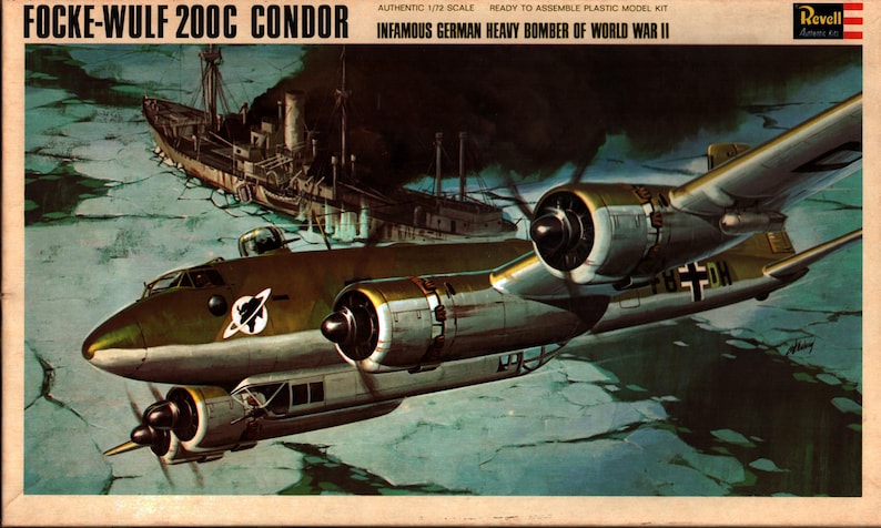 Model Airplane Kit Revell 1/72-scale Focke-wulf Fw200c Condor Kit H-204 ...