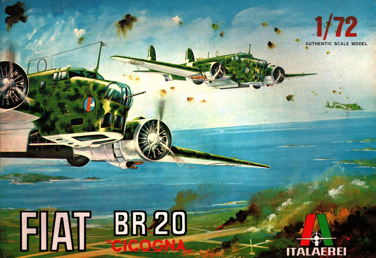 Italeri 1/72-scale Fiat Br.20 WW2 Italian Regia Aeronautica Bomber Kit ...