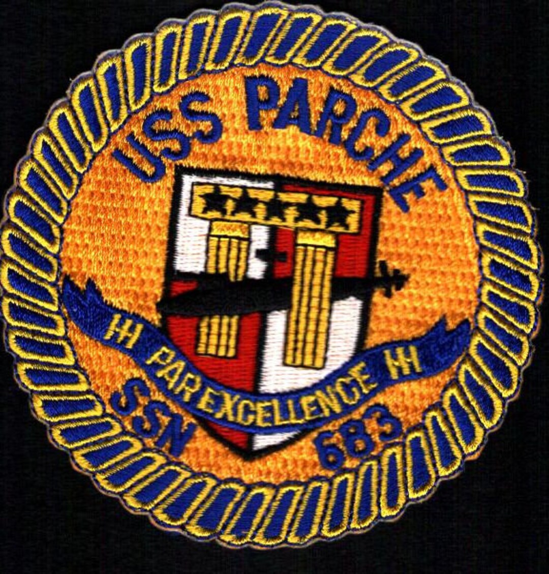 Embroidered Patch USS PARCHE Ssn-683 *mint* USN Nuclear-powered ...