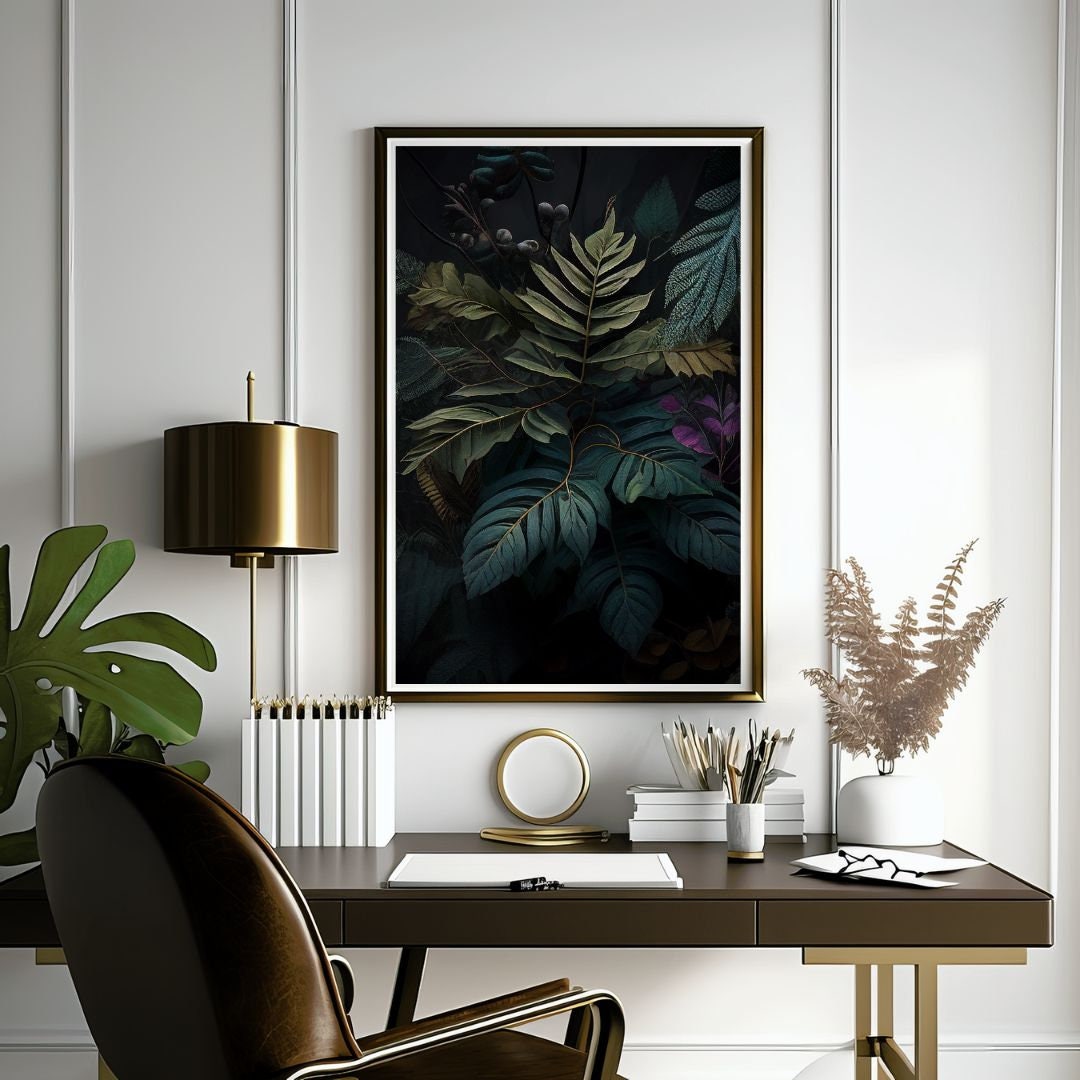 Dark Botanical Prints, Dark Botanical Art, Digital Art Prints ...