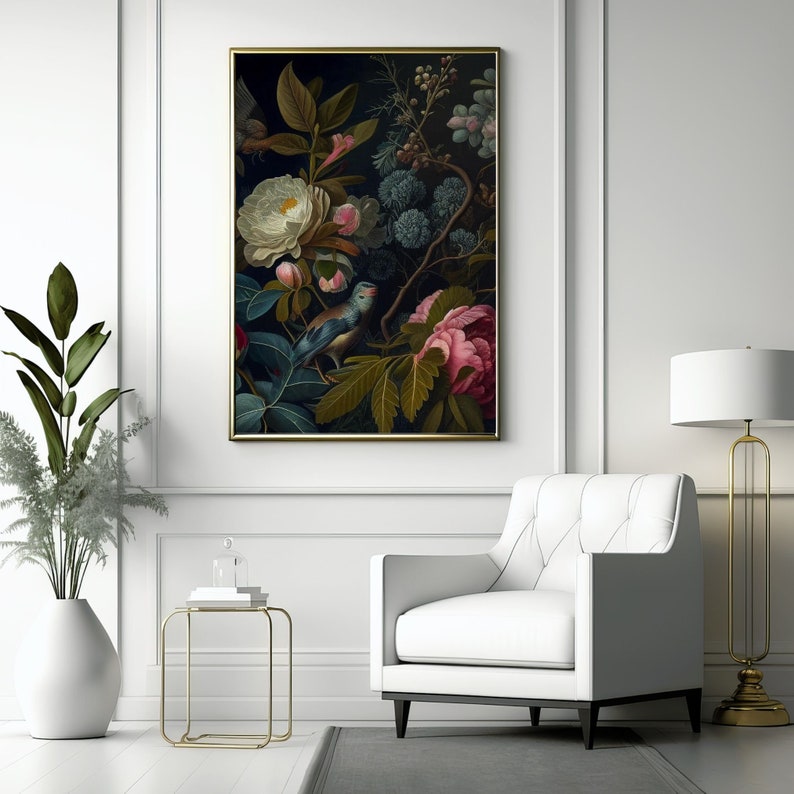 Dark Botanical PRINTABLE Art Floral Art Prints Digital Art Prints Moody ...