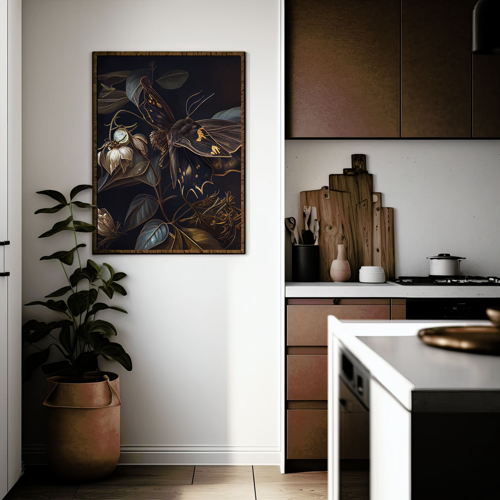 Dark Botanical PRINTABLE Art Floral Art Prints Digital Art Prints Moody ...