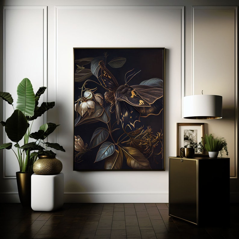 Dark Botanical PRINTABLE Art Floral Art Prints Digital Art Prints Moody ...