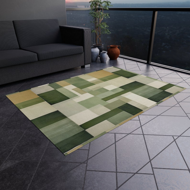 Sage Green Minimalistic Outdoor Area Indoor Rug Non-slip Doormat ...