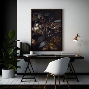 Dark Botanical PRINTABLE Art Floral Art Prints Digital Art Prints Moody ...