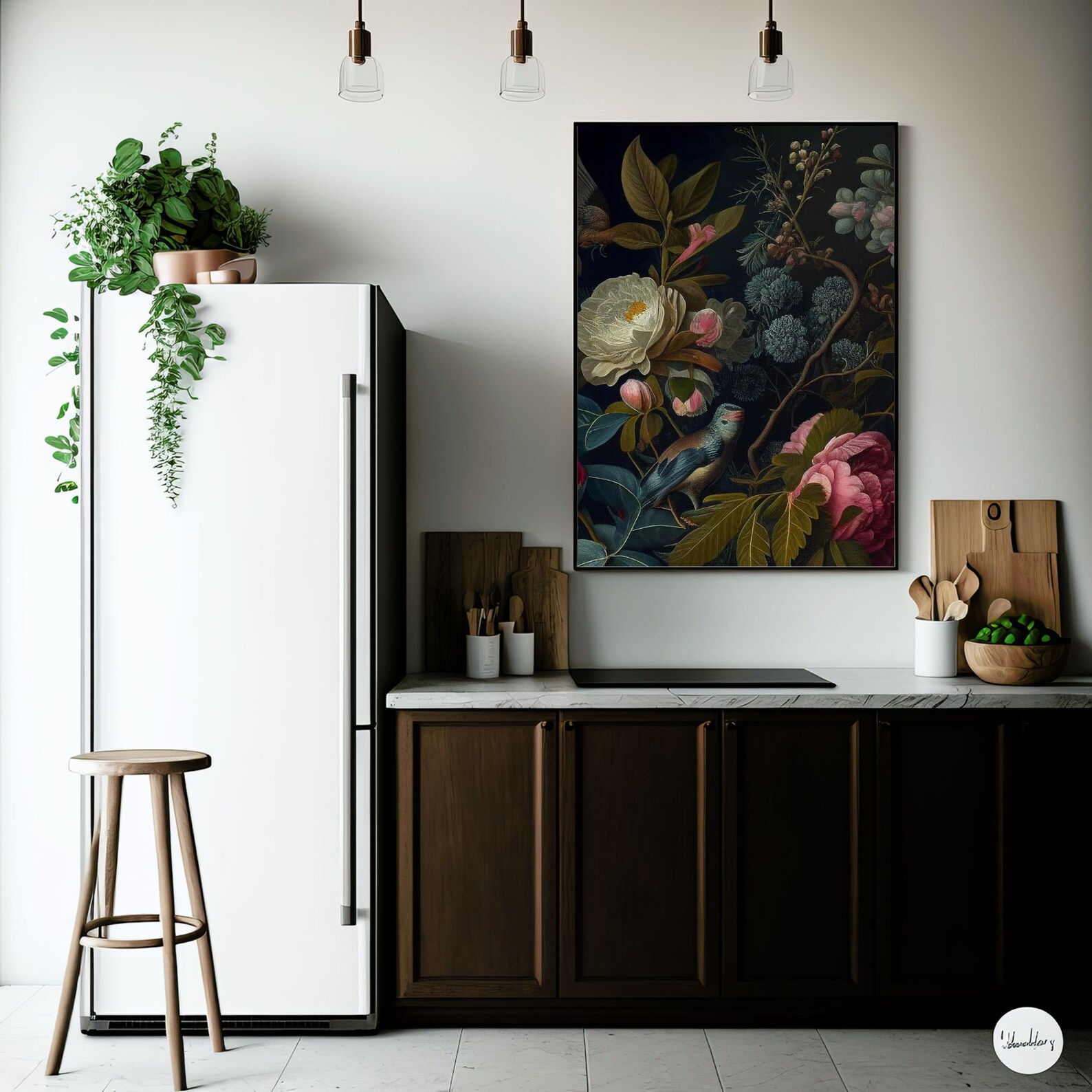 Dark Botanical PRINTABLE Art Floral Art Prints Digital Art Prints Moody ...