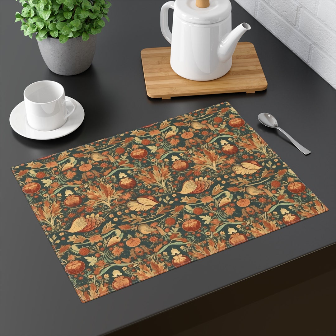 Thanksgiving Placemats Autumn Fall Table Decor Fall Harvest ...