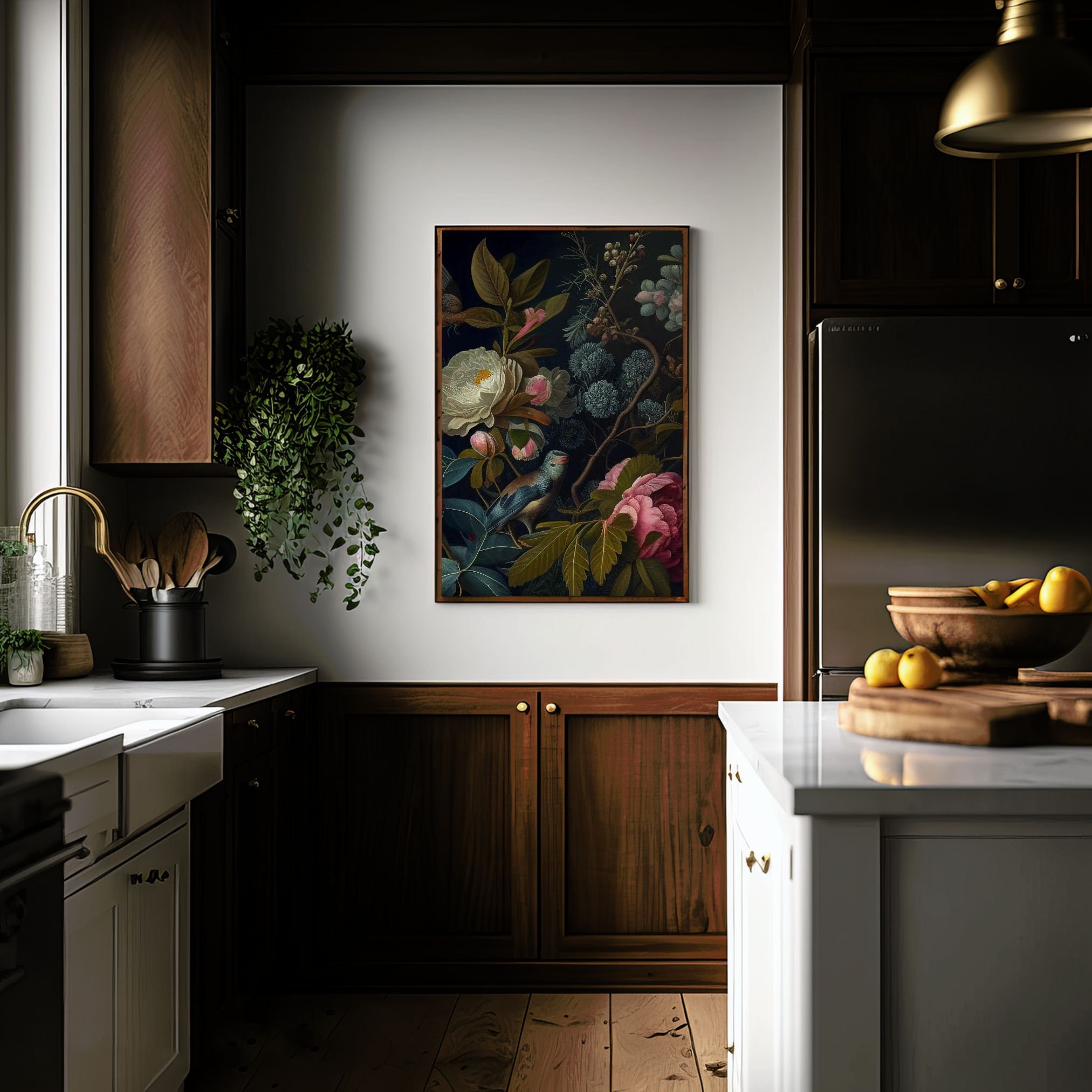 Dark Botanical PRINTABLE Art Floral Art Prints Digital Art Prints Moody ...