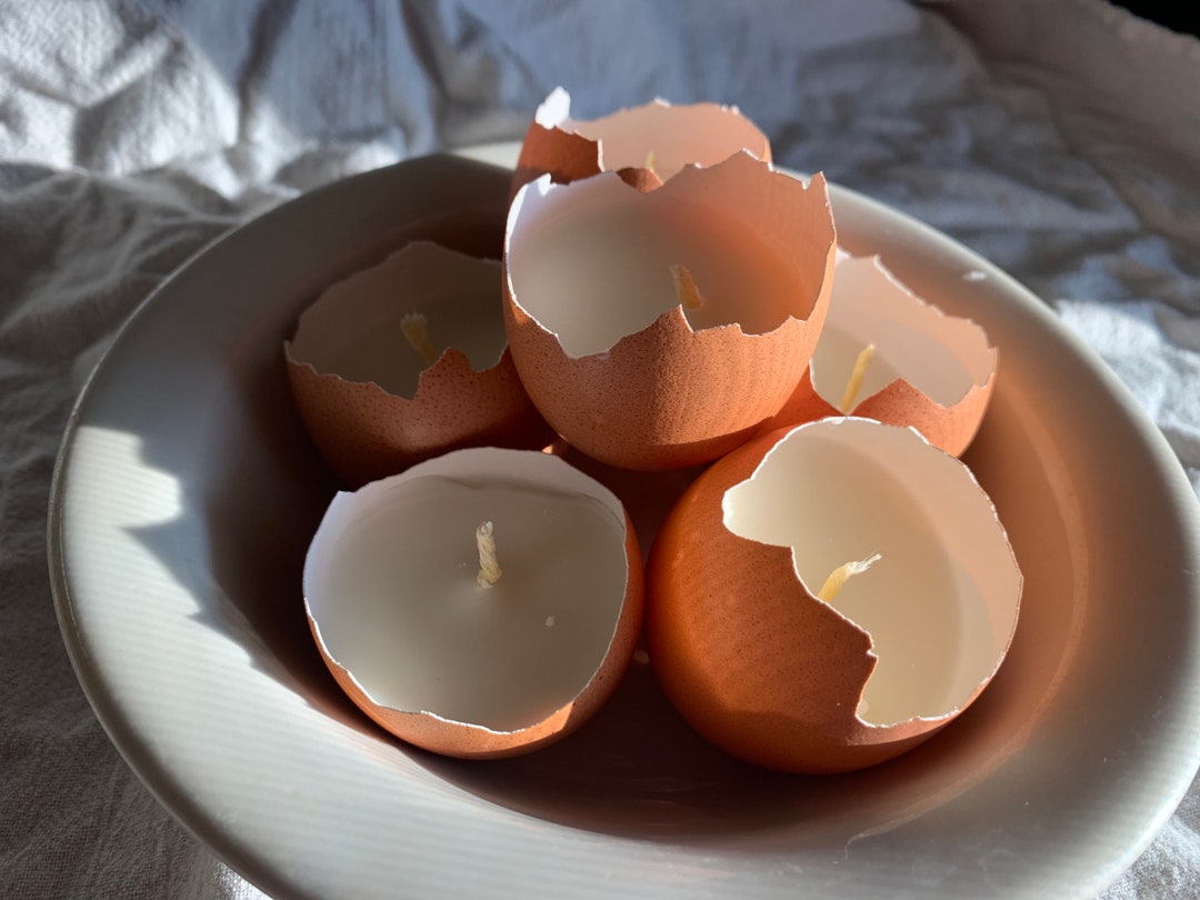 Eggshell Candles Farmhouse Decor Handmade Candle Candle - Etsy