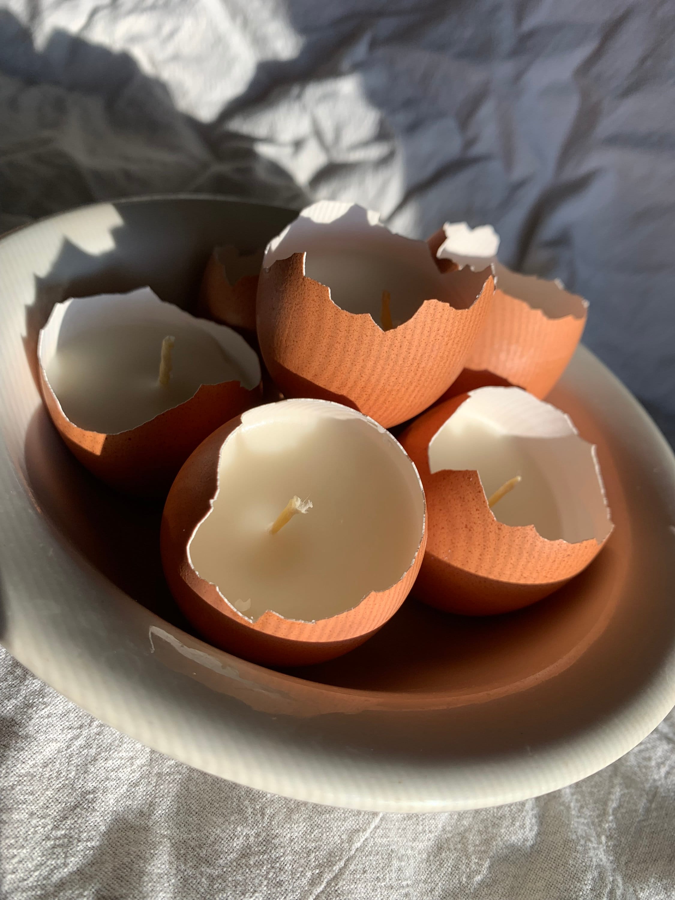 Eggshell Candles Farmhouse Decor Handmade Candle Candle - Etsy
