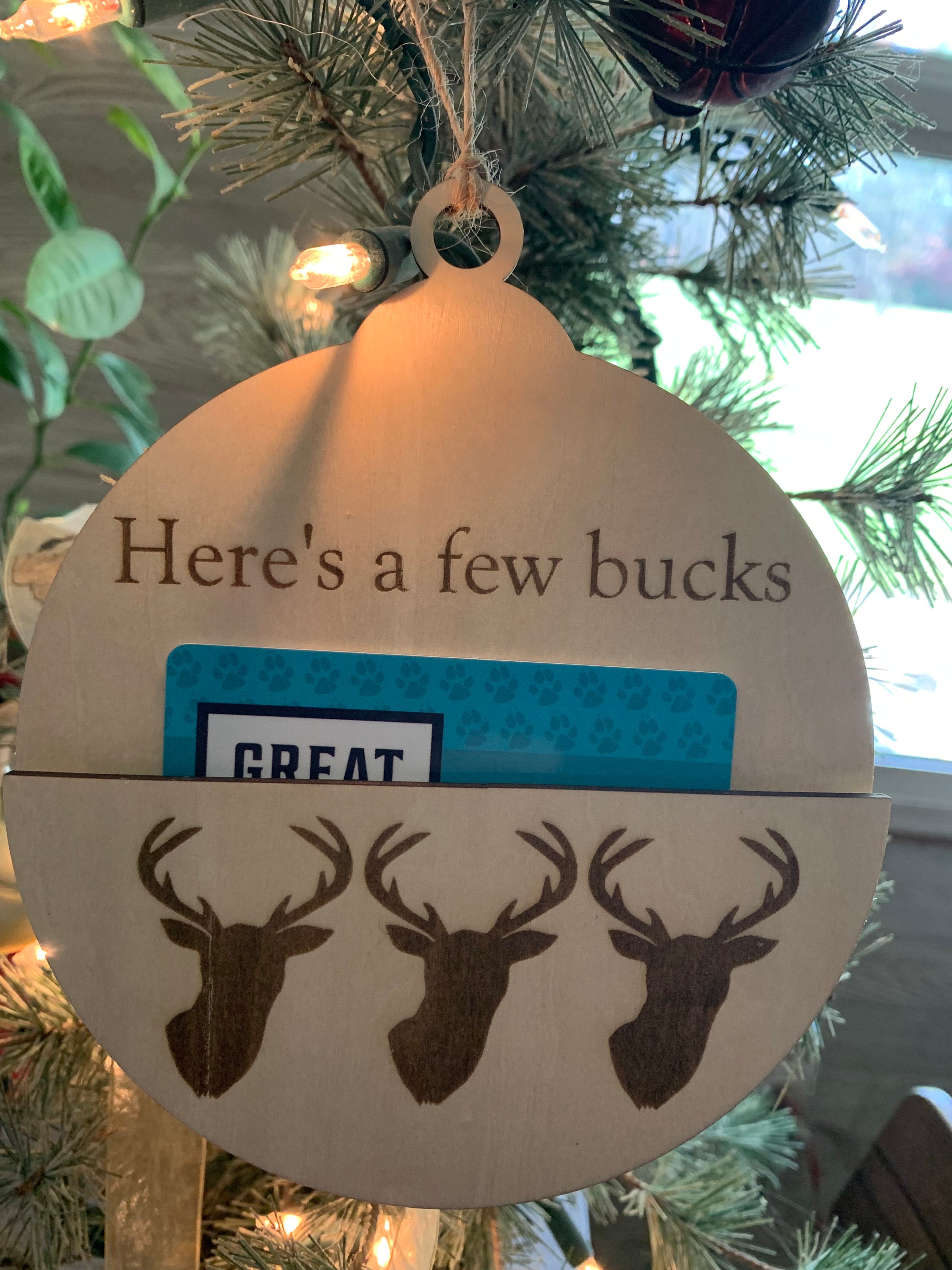 Hunting Ornament Hunting Gift Card Ornament Holiday - Etsy