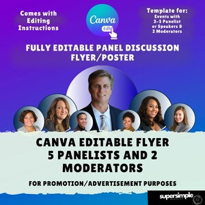 Professional Discussion Panel Flyer Promo Ad Editable Template - Etsy