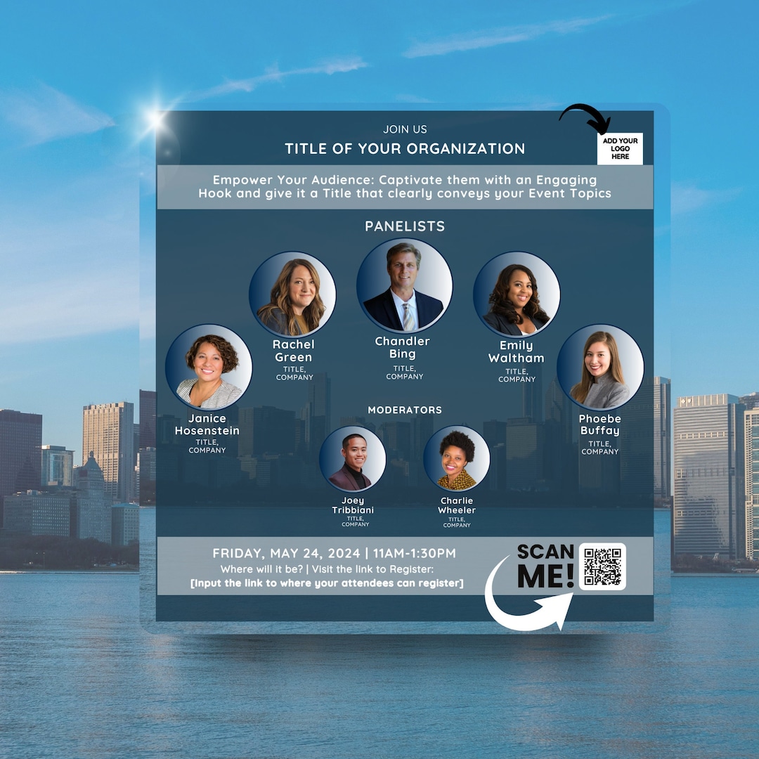 Professional Discussion Panel Flyer Promo Ad Editable Template - Etsy