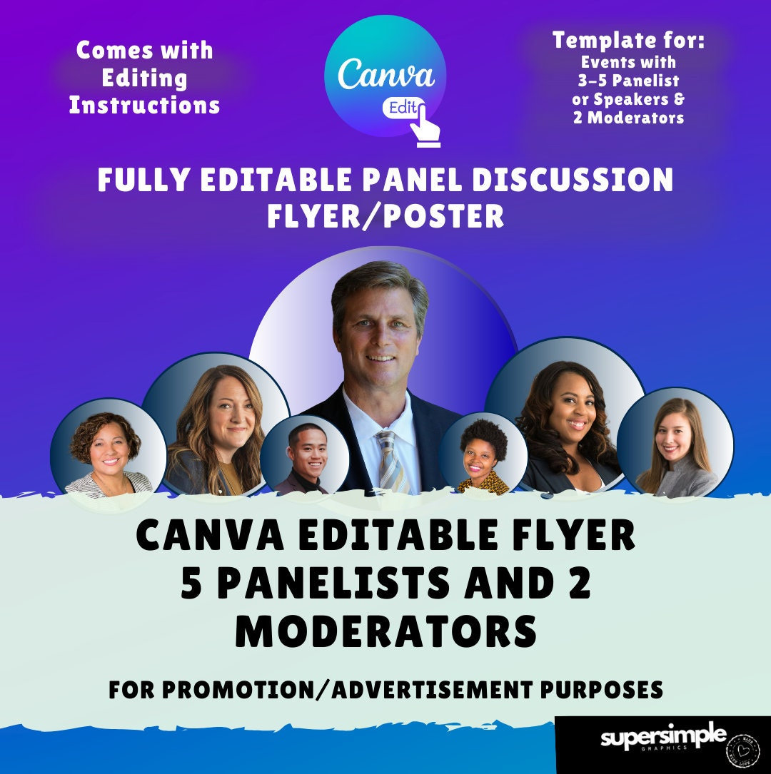 Professional Discussion Panel Flyer Promo Ad Editable Template - Etsy