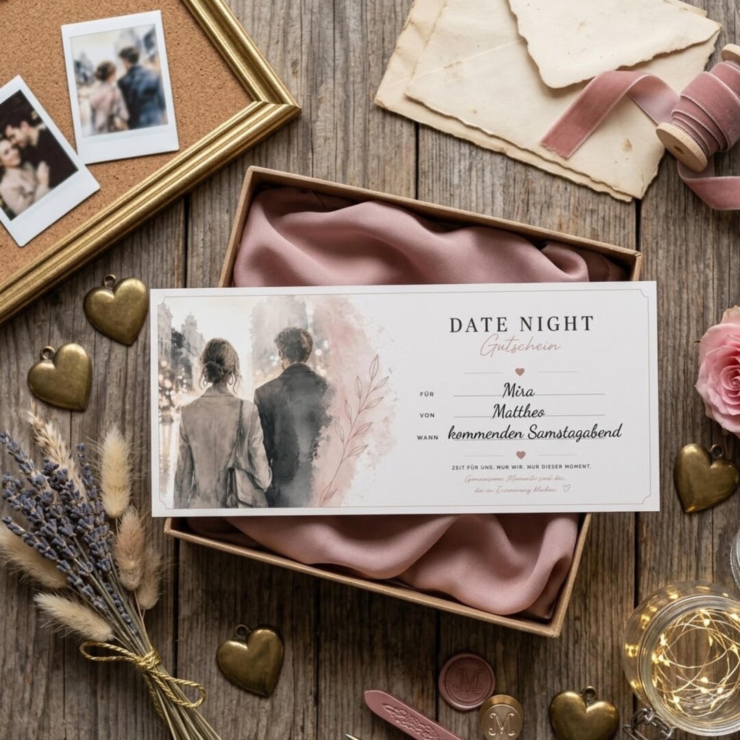 Printable Date Night Voucher | Voucher for Couples | Romantic Gift ...