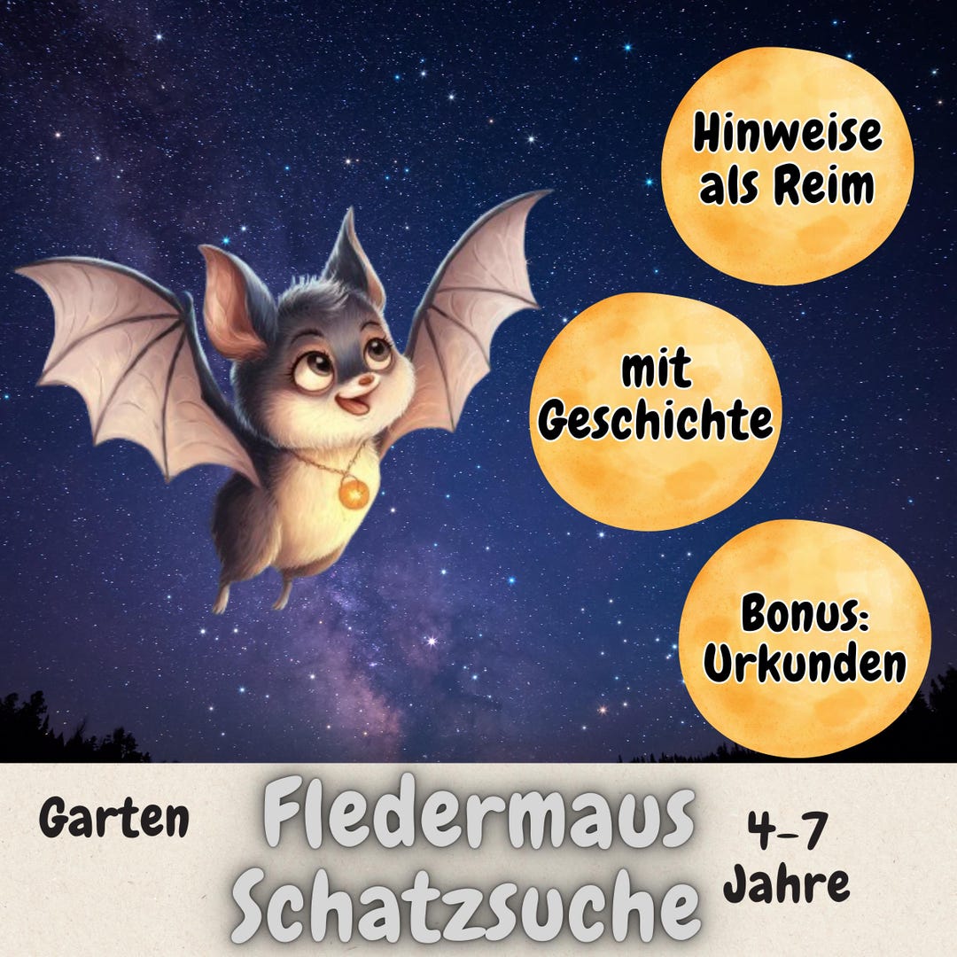 Bat Treasure Hunt Printable – Garden Scavenger Hunt for Children's ...