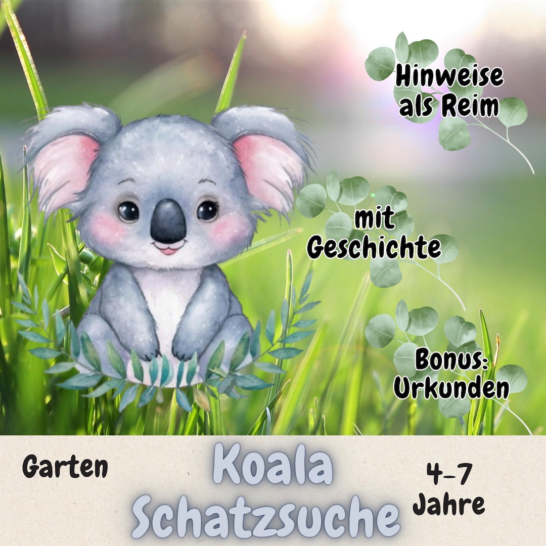 Koala Treasure Hunt Printable – Garden Scavenger Hunt for Children's ...