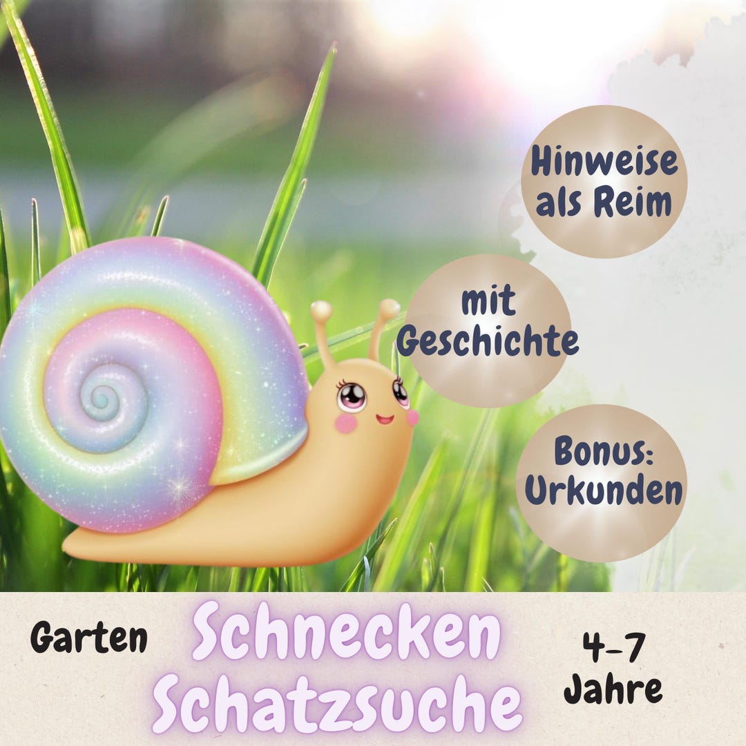 Snail Treasure Hunt to Print Out – Garden Scavenger Hunt Children’s ...