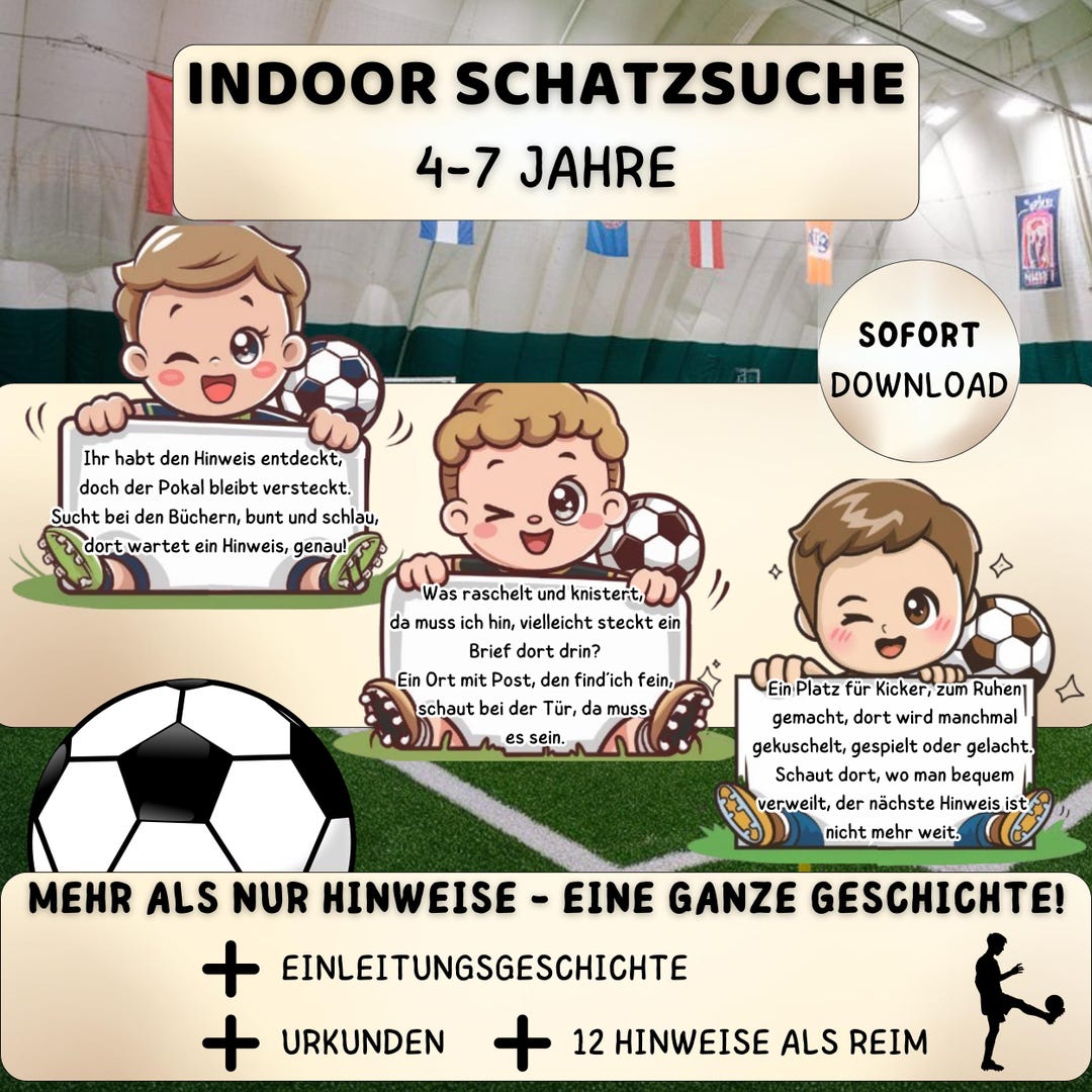 Football Treasure Hunt, Printable Scavenger Hunt, Football-themed ...