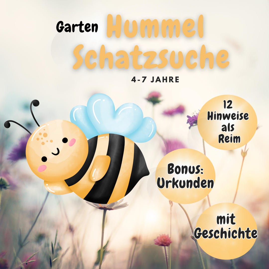 Bumblebee Treasure Hunt to Print – Garden Scavenger Hunt for Children's ...