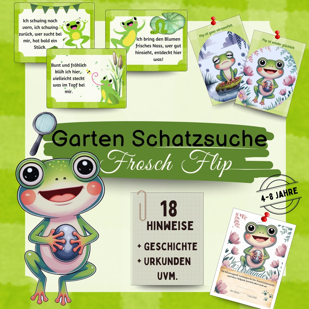 Frog Treasure Hunt Garden – Outdoor Scavenger Hunt to Print, Children's ...