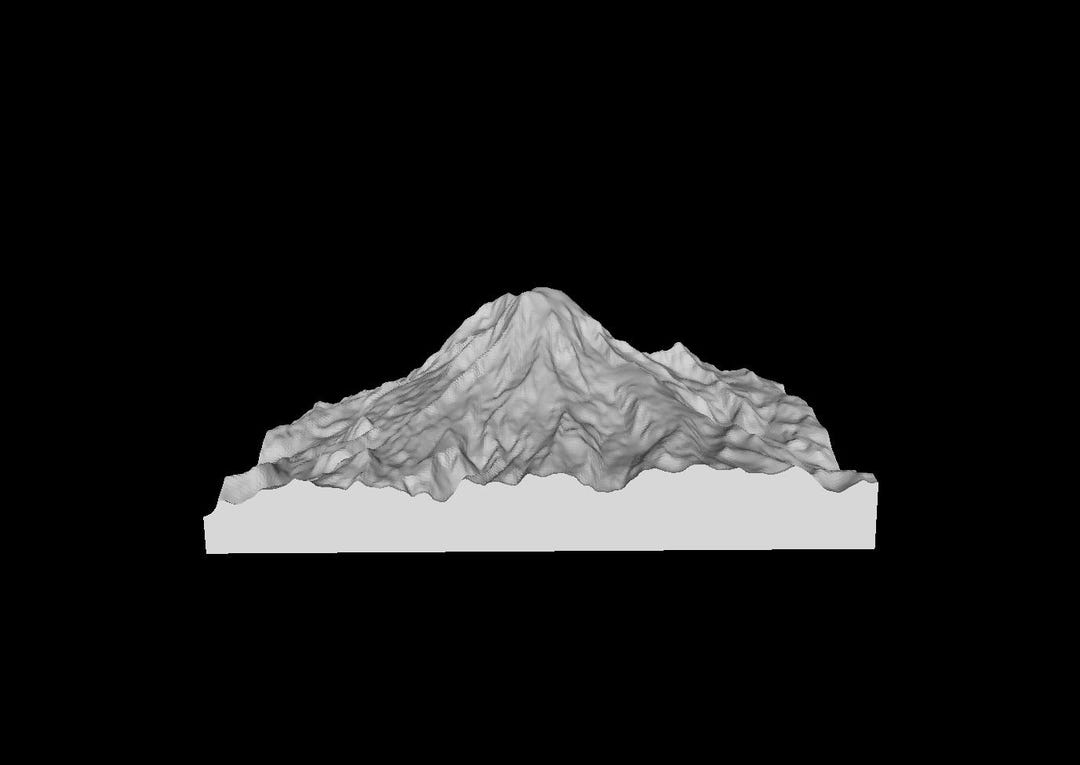 3D Model of Mt Rainier Washington Digital Download, Realistic 3D ...