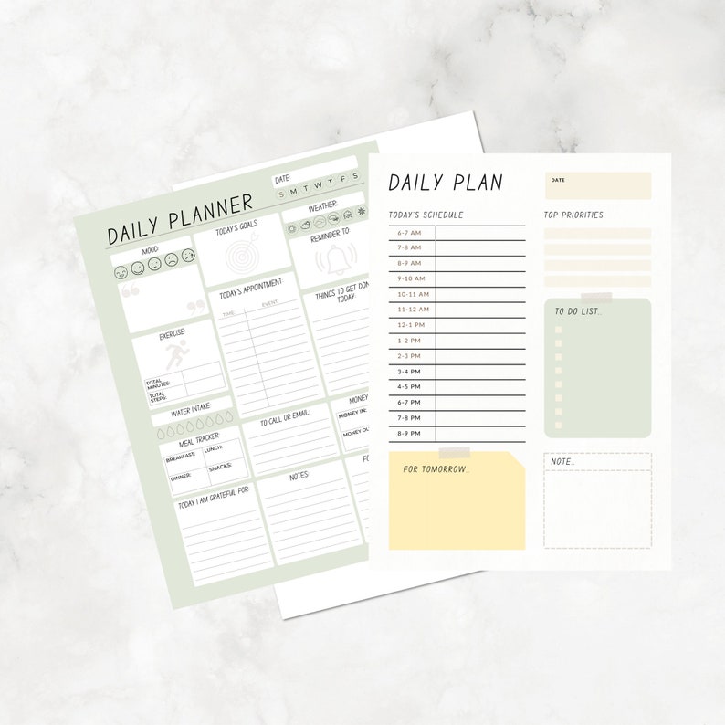 Daily Planner Printable Hourly Planner Military Time Plan - Etsy