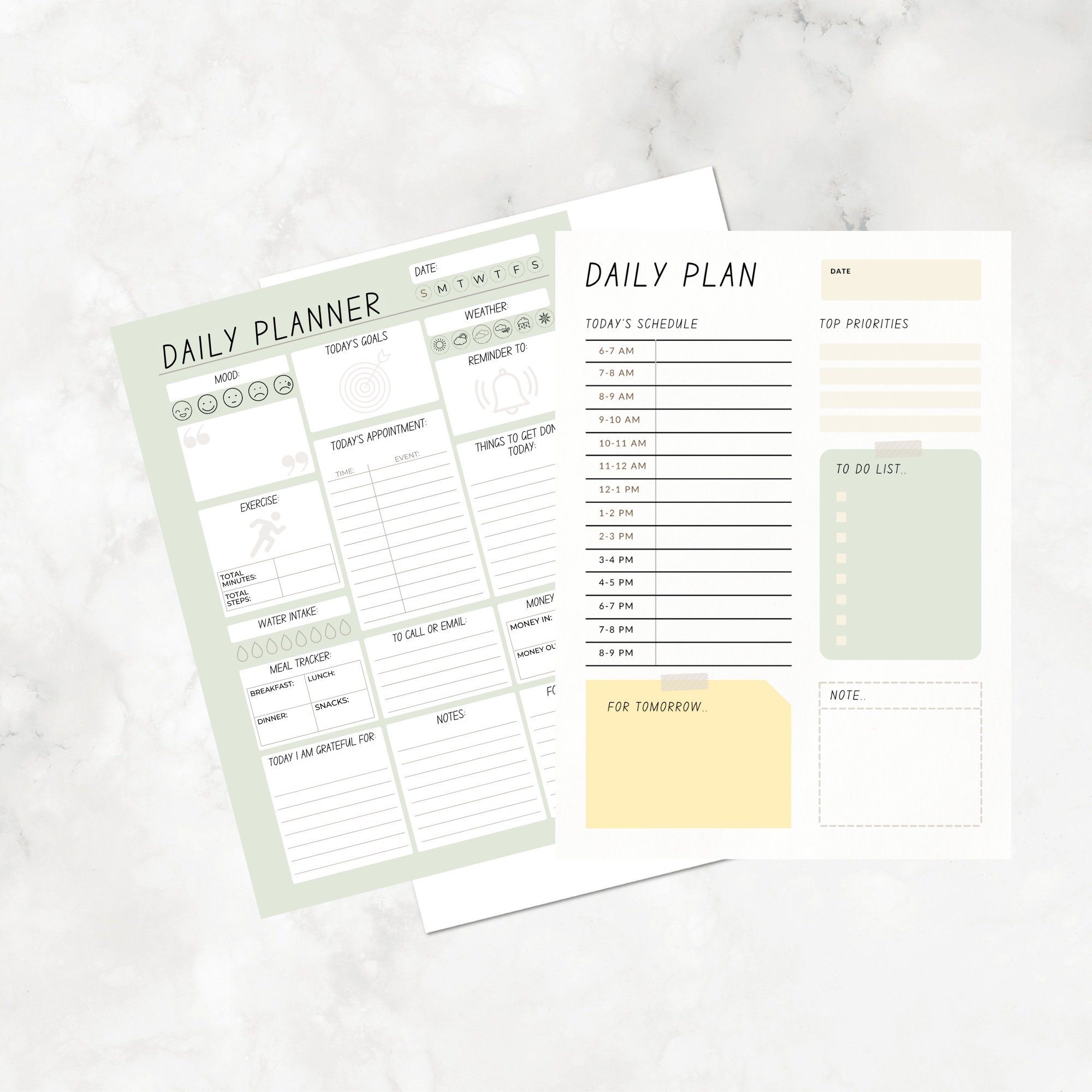 Daily Planner Printable, Hourly Planner, Military Time Plan, Time ...